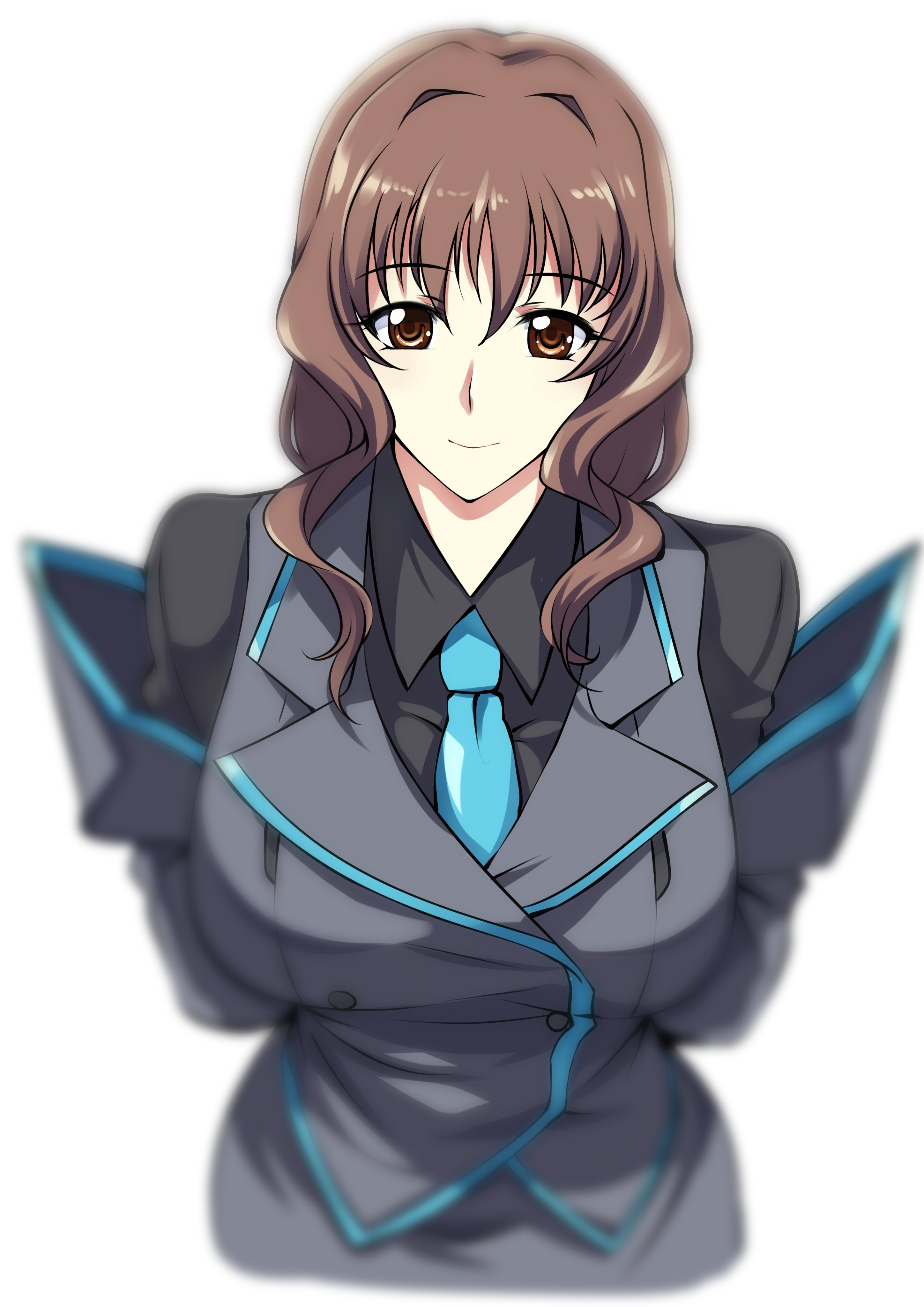 The Big Imageboard Tbib 1girl Absurdres Bangs Black Shirt Blue