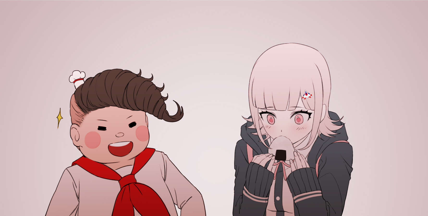 The Big ImageBoard (TBIB) - 1boy 1girl :d bangs black jacket black shirt blunt bangs blush blush ...