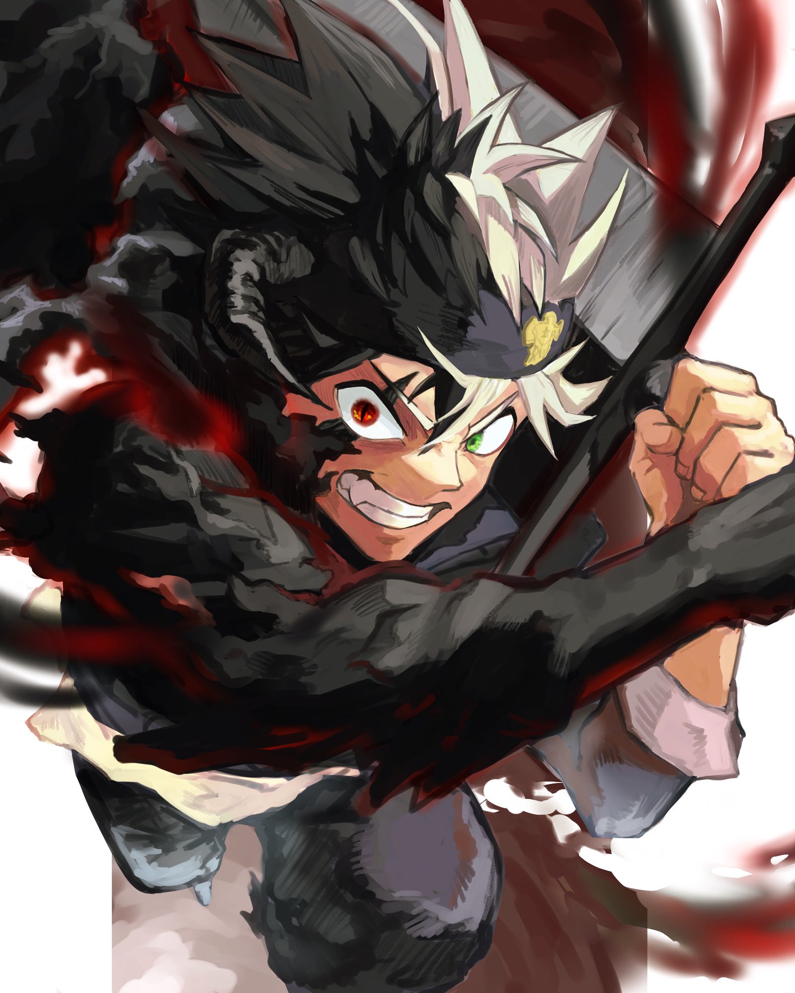 The Big ImageBoard (TBIB) - 1boy angry asta (black clover) black bulls ...
