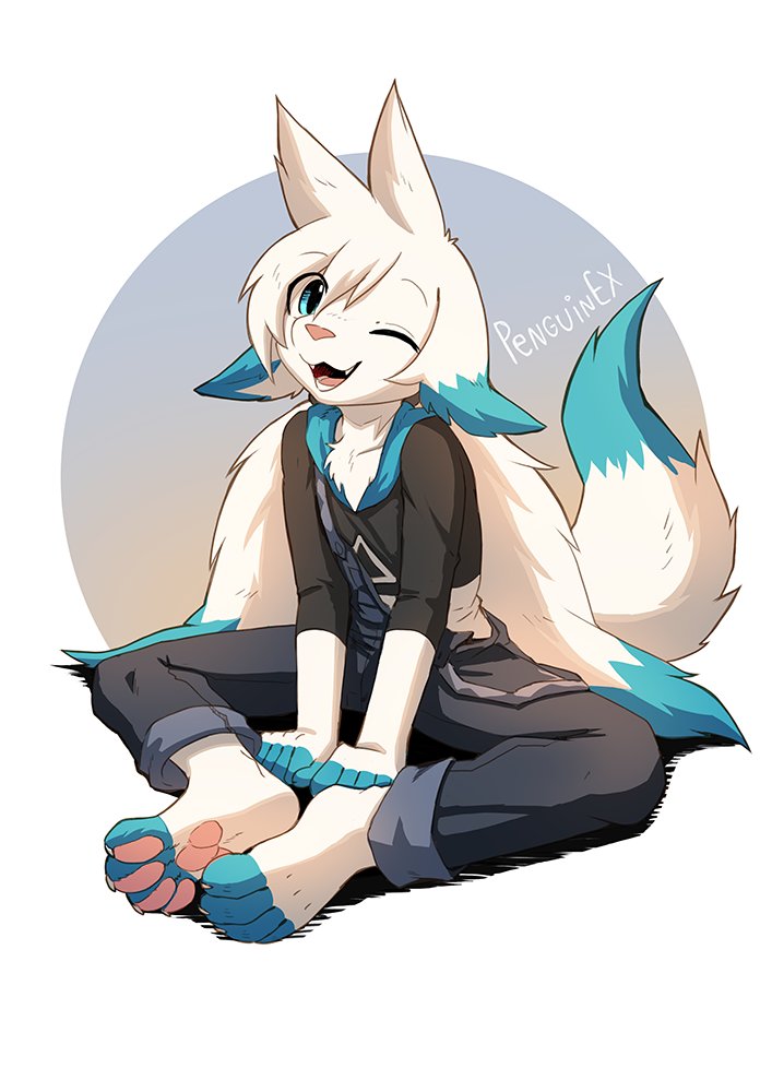 The Big ImageBoard (TBIB) - anthro black clothing black topwear blue body blue eyes blue fur ...