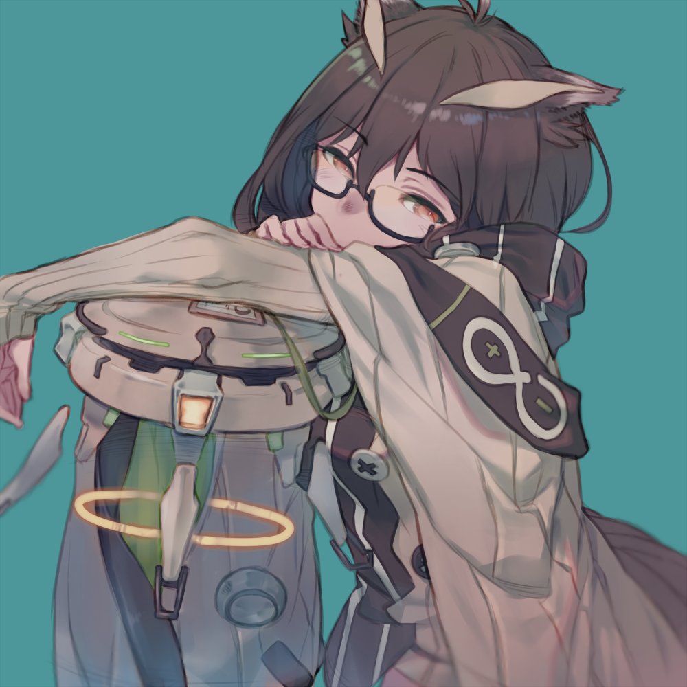 The Big ImageBoard (TBIB) - 1girl antenna hair arknights armband auru t black-framed eyewear ...