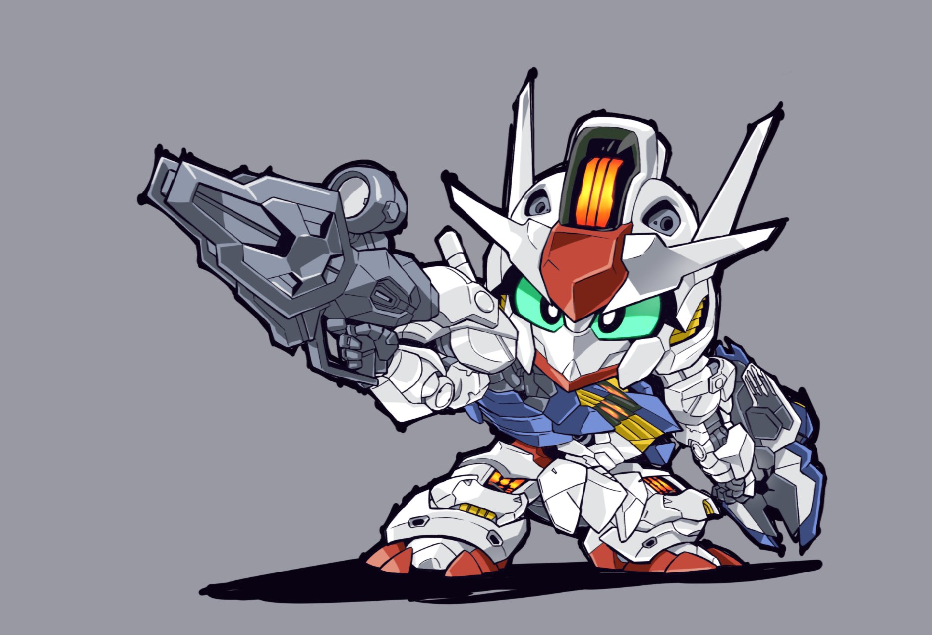 The Big ImageBoard (TBIB) - aqua eyes chibi chikichikibanban gun gundam ...