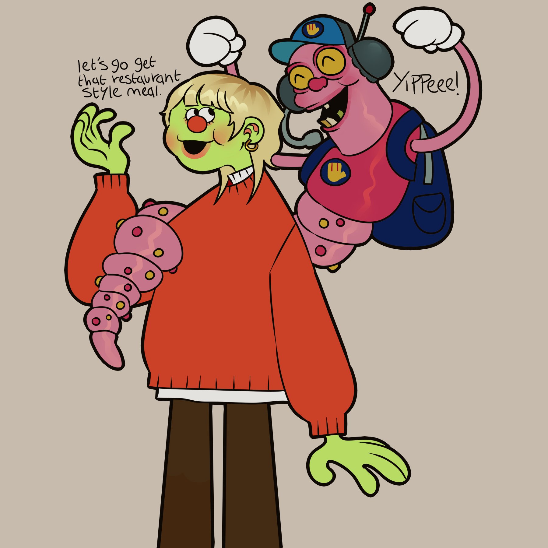 The Big ImageBoard (TBIB) - 1:1 5 fingers annelid anthro backpack baseball cap blonde hair ...