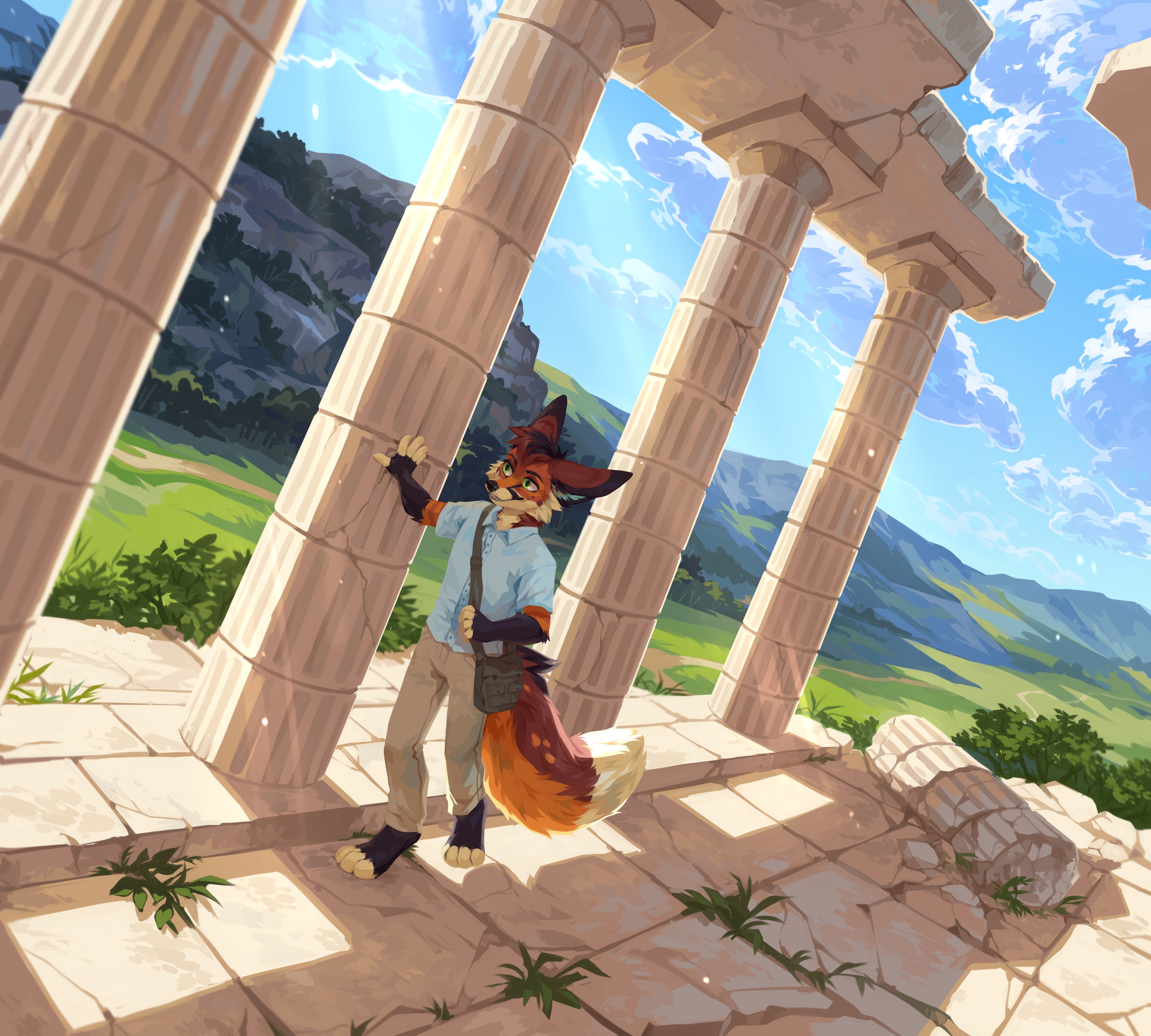 The Big ImageBoard (TBIB) - absurd res anthro bag barefoot big ears black hair black nose blue ...