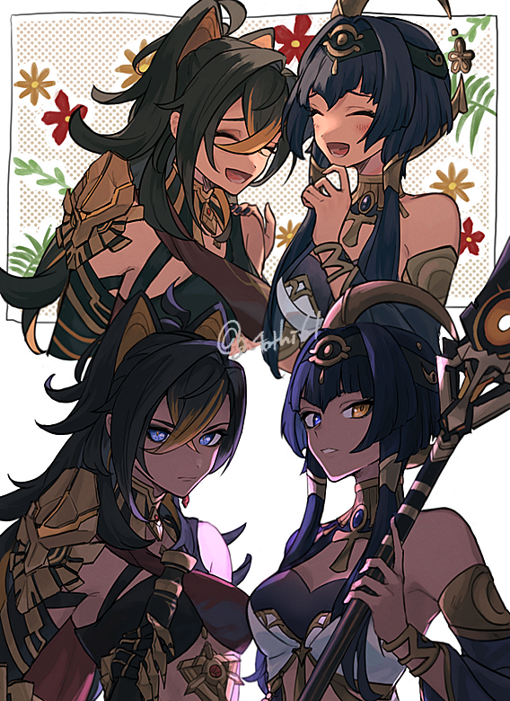 The Big Imageboard Tbib 2girls Bare Shoulders Black Hair Blue