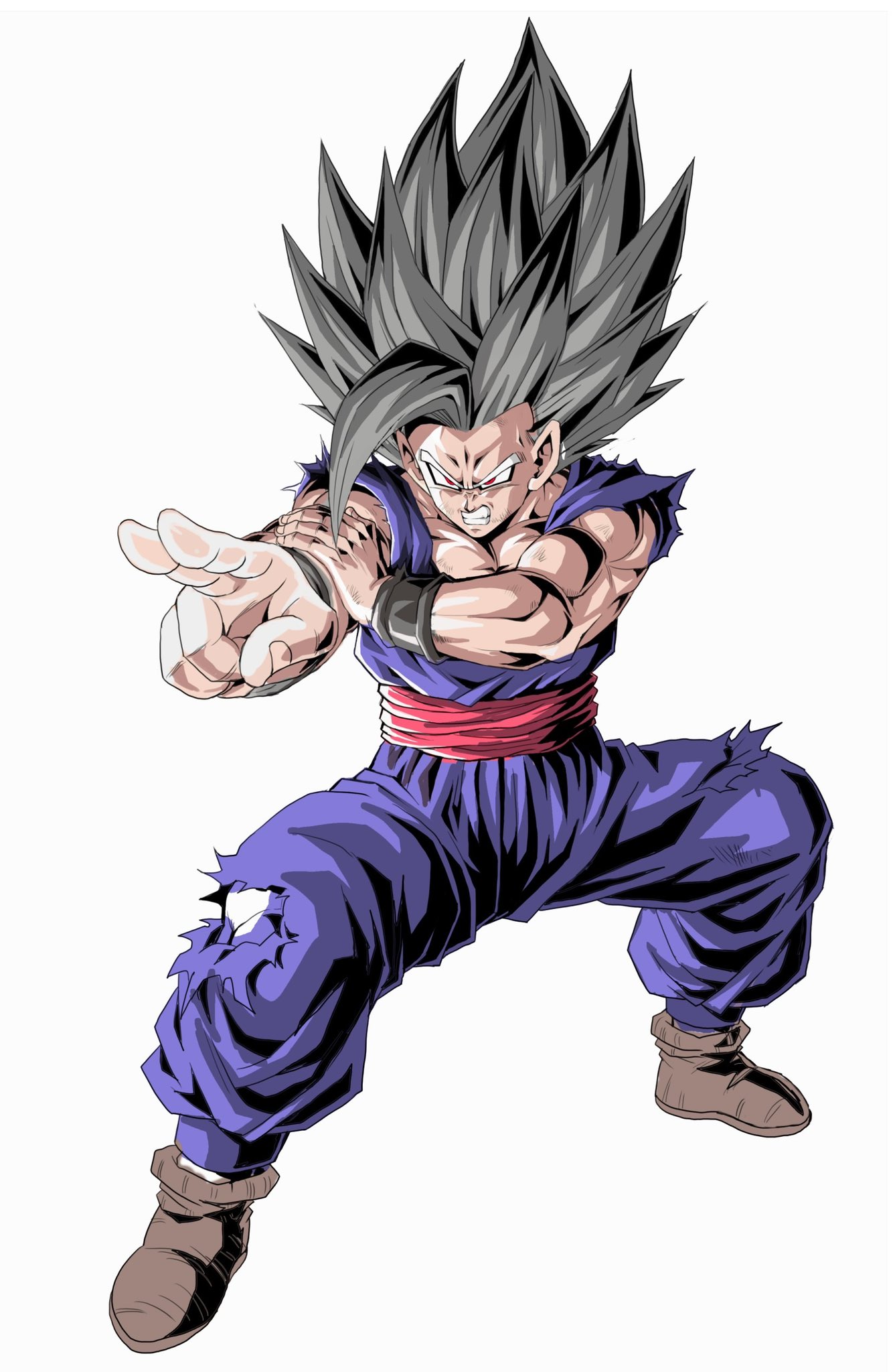 The Big ImageBoard (TBIB) - 1boy big hair clenched teeth dougi dragon ...