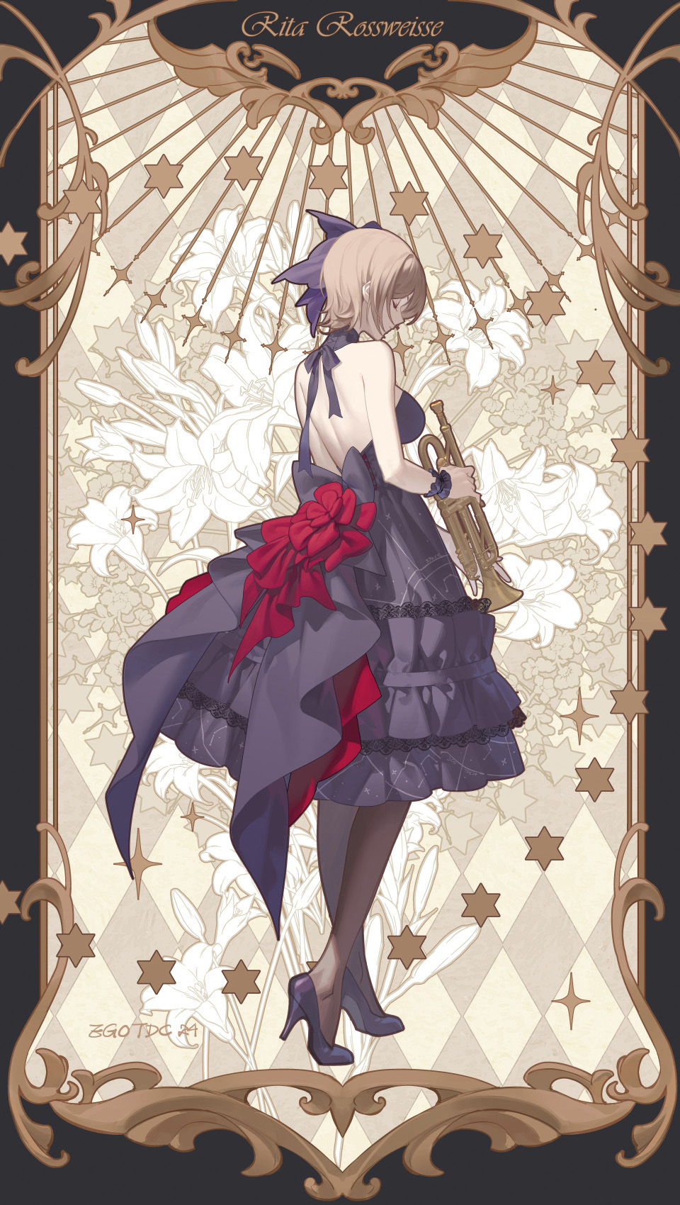 The Big ImageBoard (TBIB) - 1girl artist name backless dress backless outfit bare shoulders ...