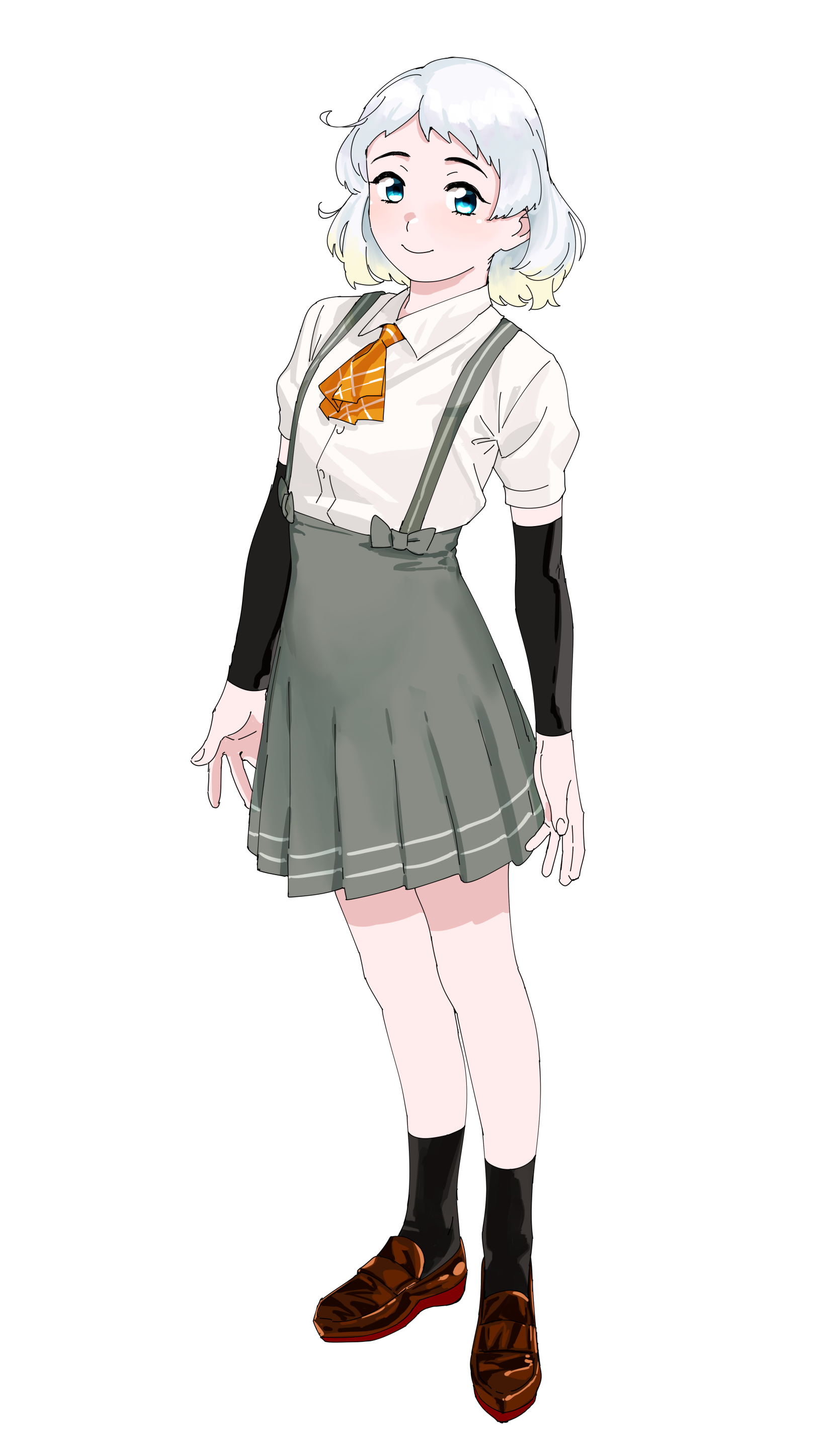 The Big Imageboard Tbib 1girl Absurdres Ahoge Arm Warmers Ascot