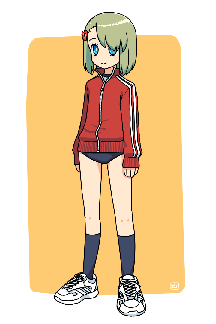 The Big ImageBoard (TBIB) - 1girl black buruma black socks blue eyes ...