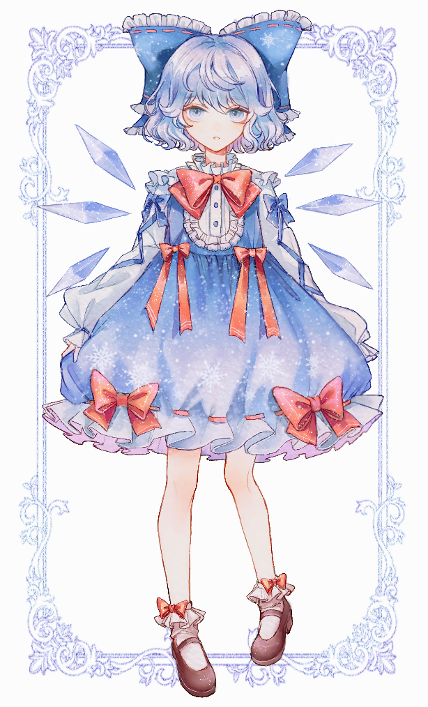The Big ImageBoard (TBIB) - 1girl adapted costume blue bow blue dress blue eyes blue hair bow ...