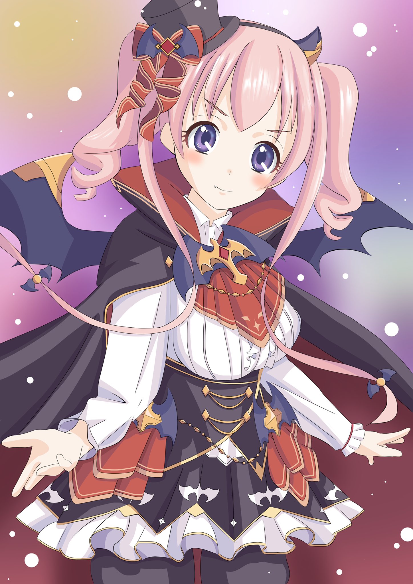 The Big ImageBoard (TBIB) - 1girl bat wings cape fang halloween hat ...