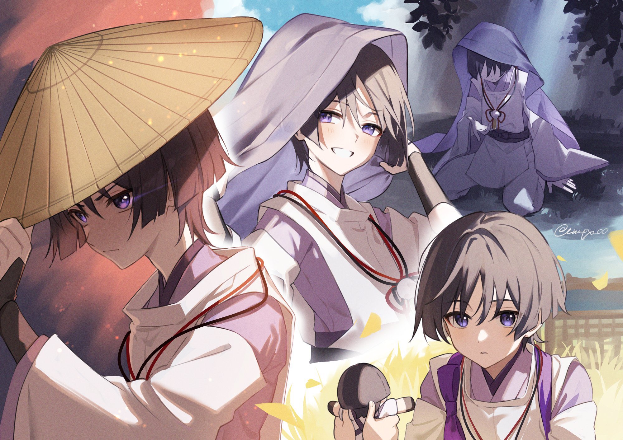 The Big ImageBoard (TBIB) - 1boy ajirogasa armor black hair blush ...