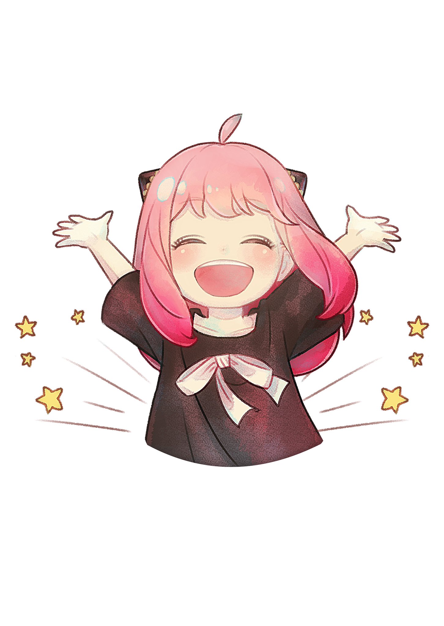 The Big ImageBoard (TBIB) - 1girl ahoge anya (spy x family) bangs black ...