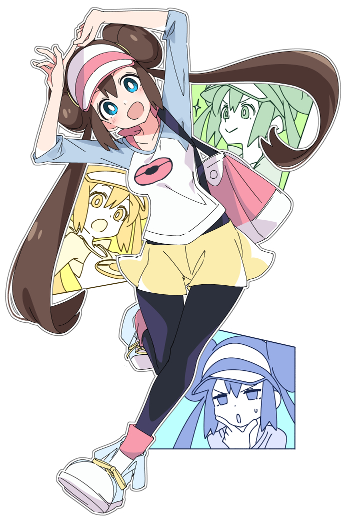 The Big ImageBoard (TBIB) - 1girl :d black pantyhose blue eyes blush brown hair commentary full ...