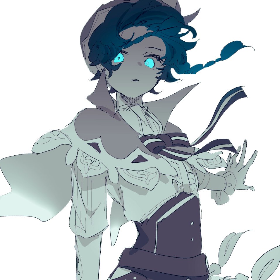 The Big ImageBoard (TBIB) - 1boy androgynous aqua eyes aqua hair beret ...