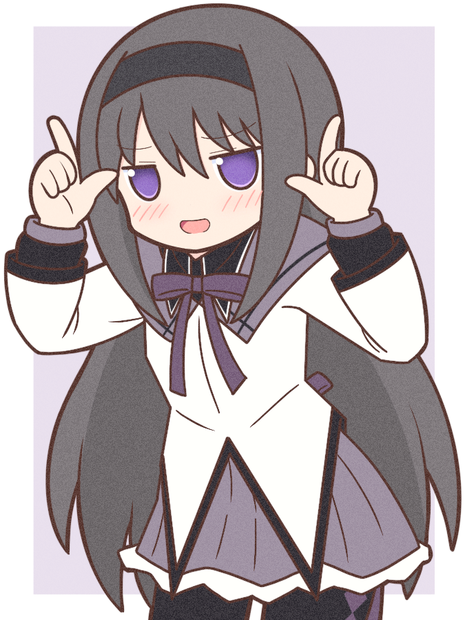 The Big Imageboard Tbib 1girl Akemi Homura Argyle Argyle Legwear