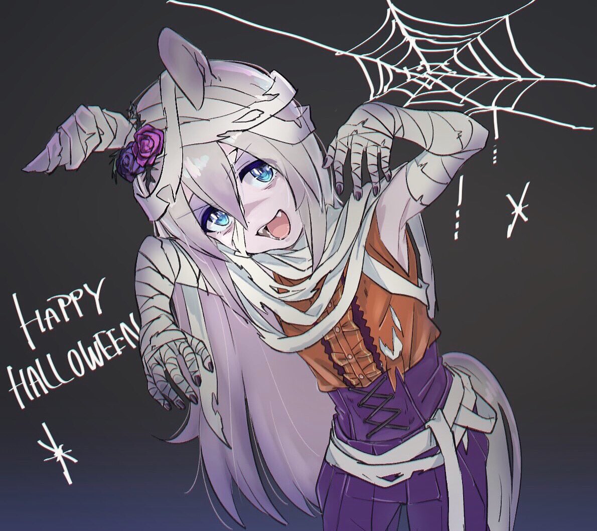 The Big ImageBoard (TBIB) - 1girl animal ears bad id bad twitter id bandaged arm bandaged head ...