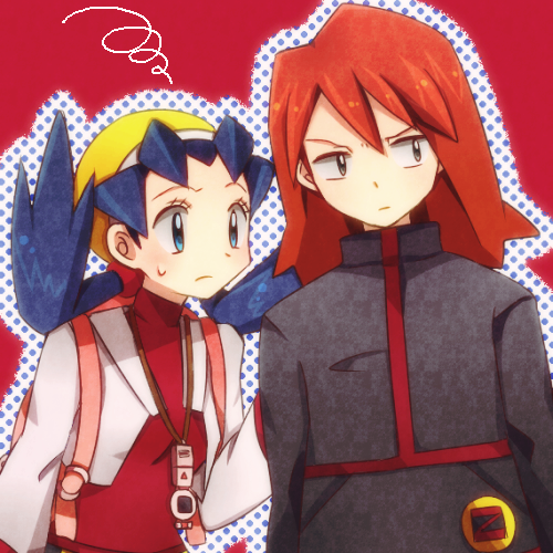 The Big ImageBoard (TBIB) - 1boy 1girl aqua eyes bangs black jacket blue hair closed mouth ...