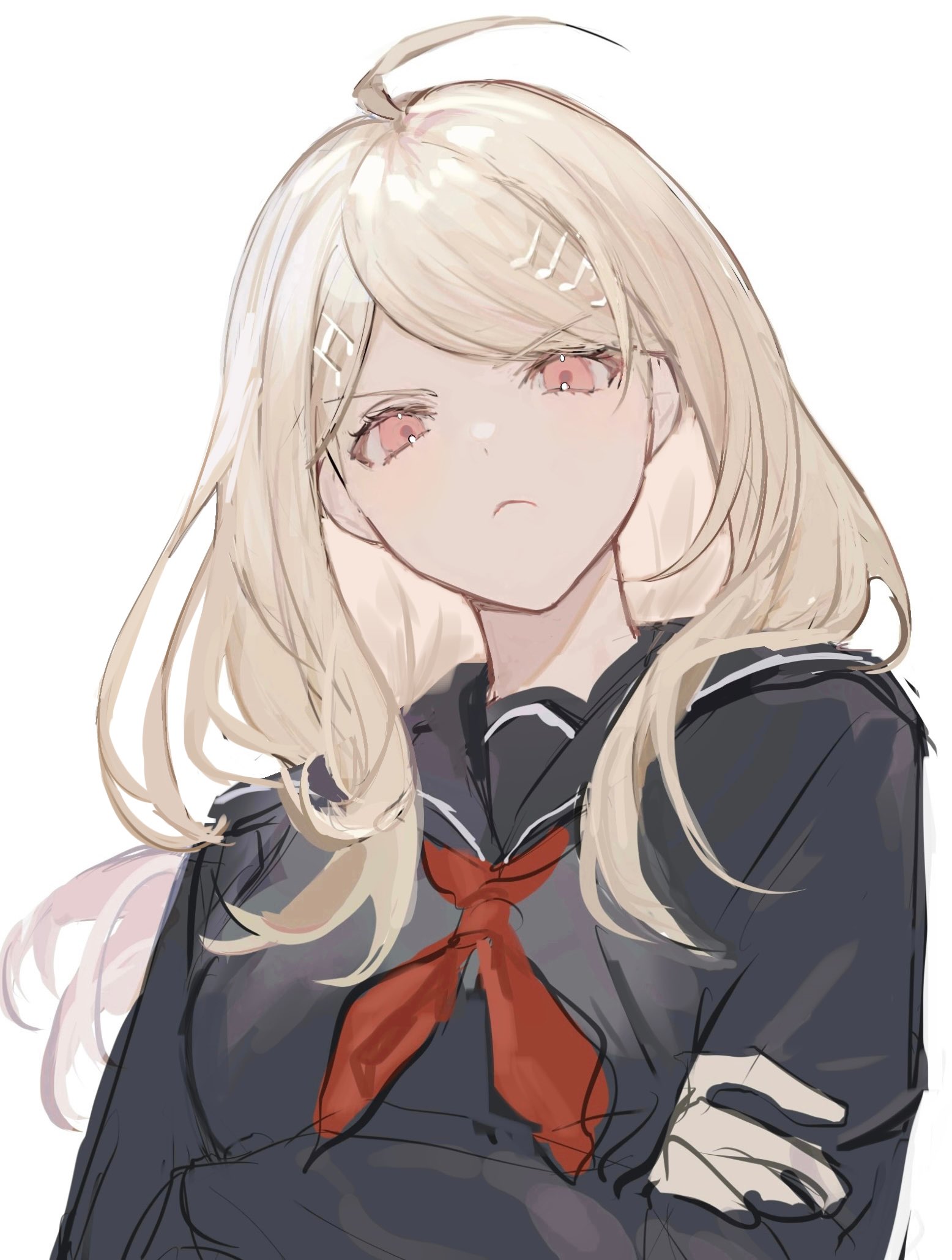 The Big Imageboard Tbib 1girl Ahoge Akamatsu Kaede Bad Id Bad