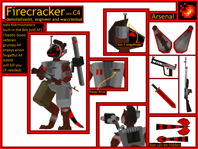 The Big ImageBoard (TBIB) - anthro firecracker (retro warmachine) low ...