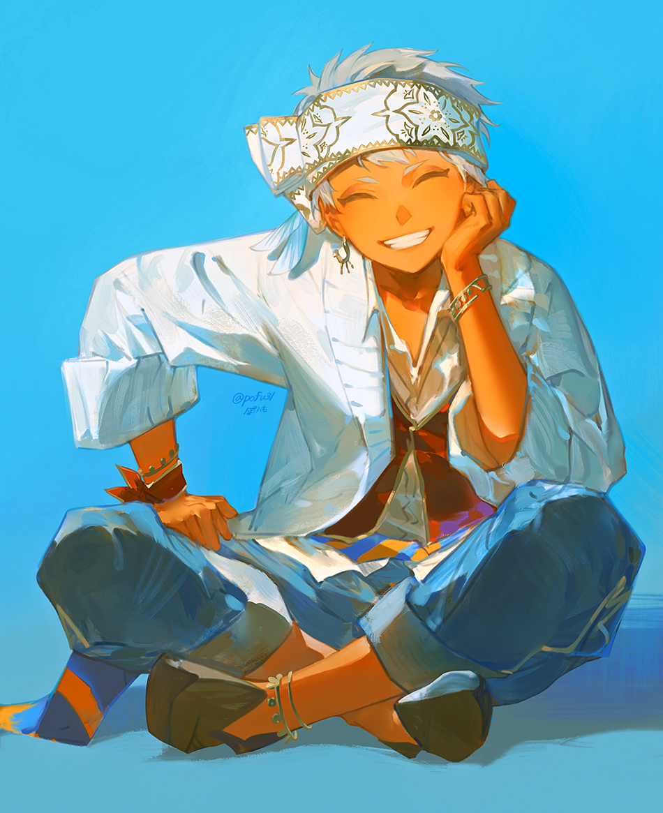 The Big Imageboard Tbib 1boy Anklet Bad Id Bad Twitter Id Blue 3572