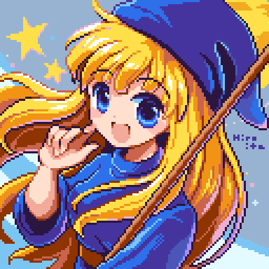 The Big ImageBoard (TBIB) - 1girl :d blonde hair blue background blue eyes blue headwear ...