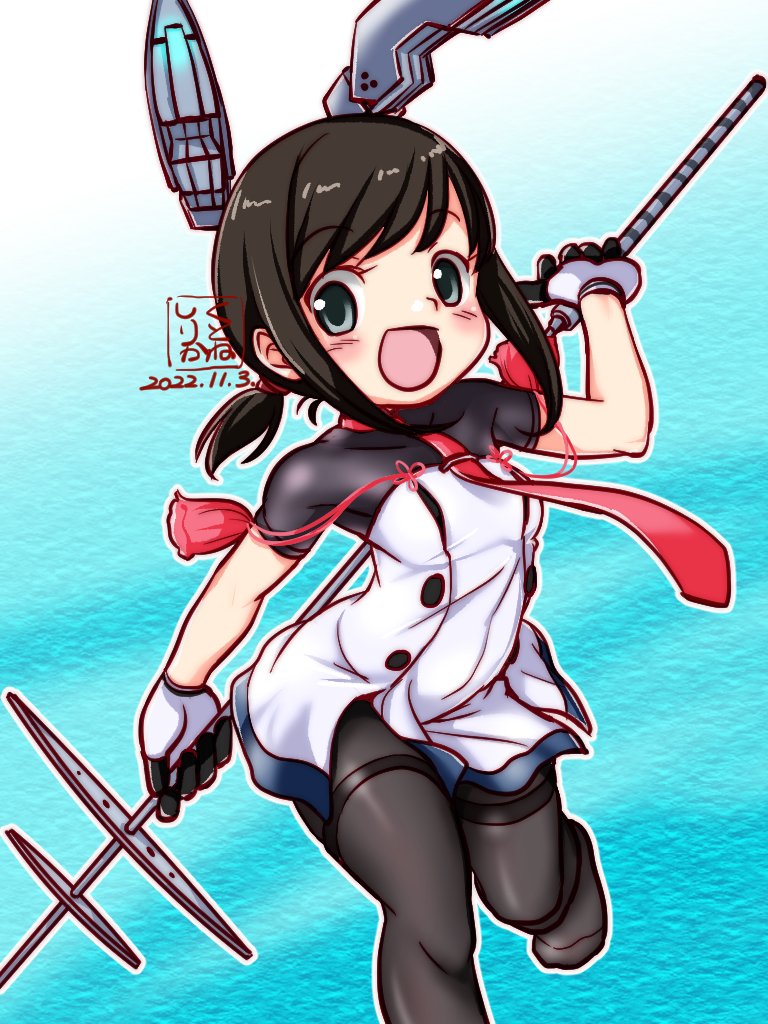 The Big ImageBoard (TBIB) - 1girl artist logo black hair black pantyhose cosplay dated dress ...