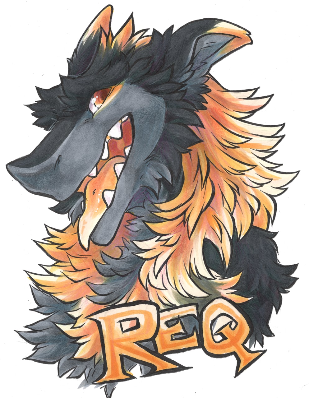 The Big ImageBoard (TBIB) - anthro black body black ears black fur black tail chin tuft dipstick ...