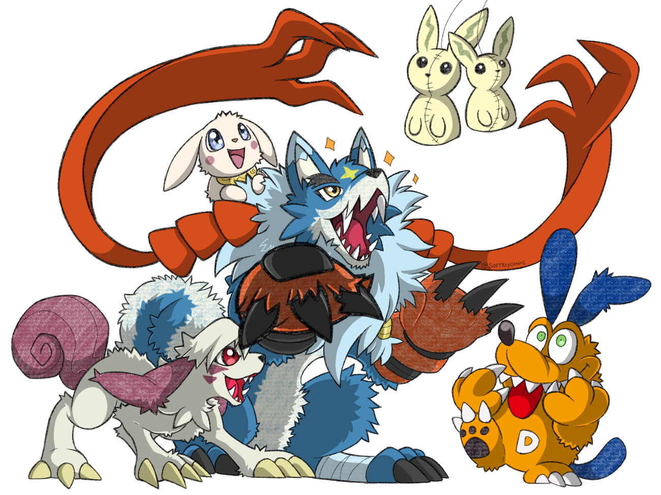 The Big ImageBoard (TBIB) - 4:3 ambiguous gender anthro bandai namco blue body blue fur claws ...
