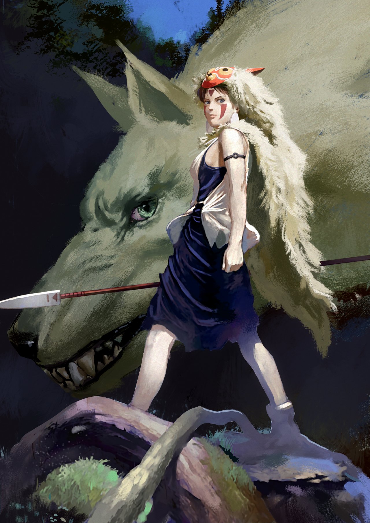 The Big ImageBoard (TBIB) - 1girl animal bare arms breasts brown eyes ...