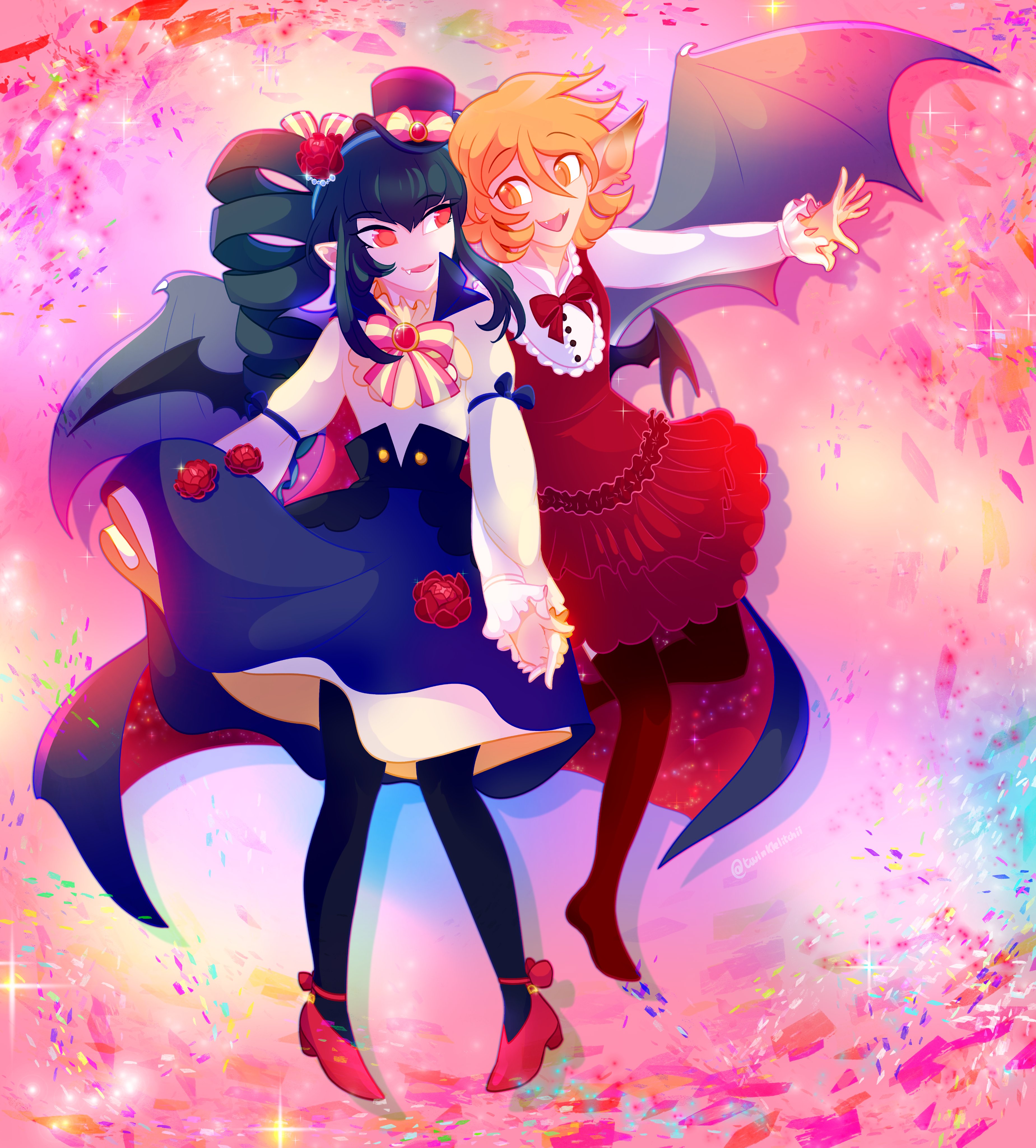 The Big ImageBoard (TBIB) - 1boy 1girl absurdres bangs black headwear black pantyhose black ...