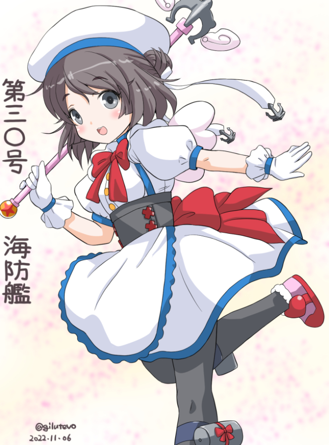 The Big ImageBoard (TBIB) - 1girl alternate costume anchor ornament back bow beret black ...