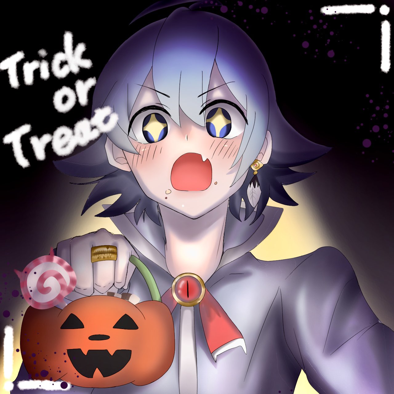 The Big ImageBoard (TBIB) - + + 1boy ame umenaaaaa42 bishounen blue eyes blue hair english text ...