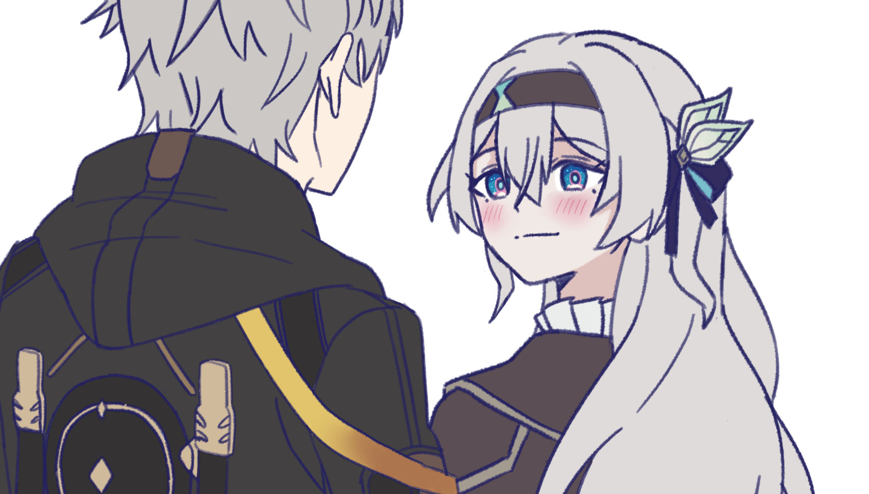 The Big ImageBoard (TBIB) - 1boy 1girl black hairband blush caelus ...