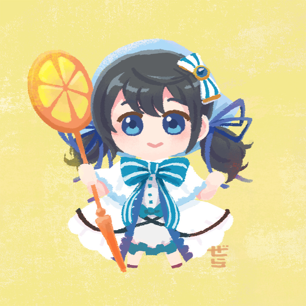 The Big ImageBoard (TBIB) - 1girl :> bad id bad tumblr id bangs black hair blue bow blue bowtie ...