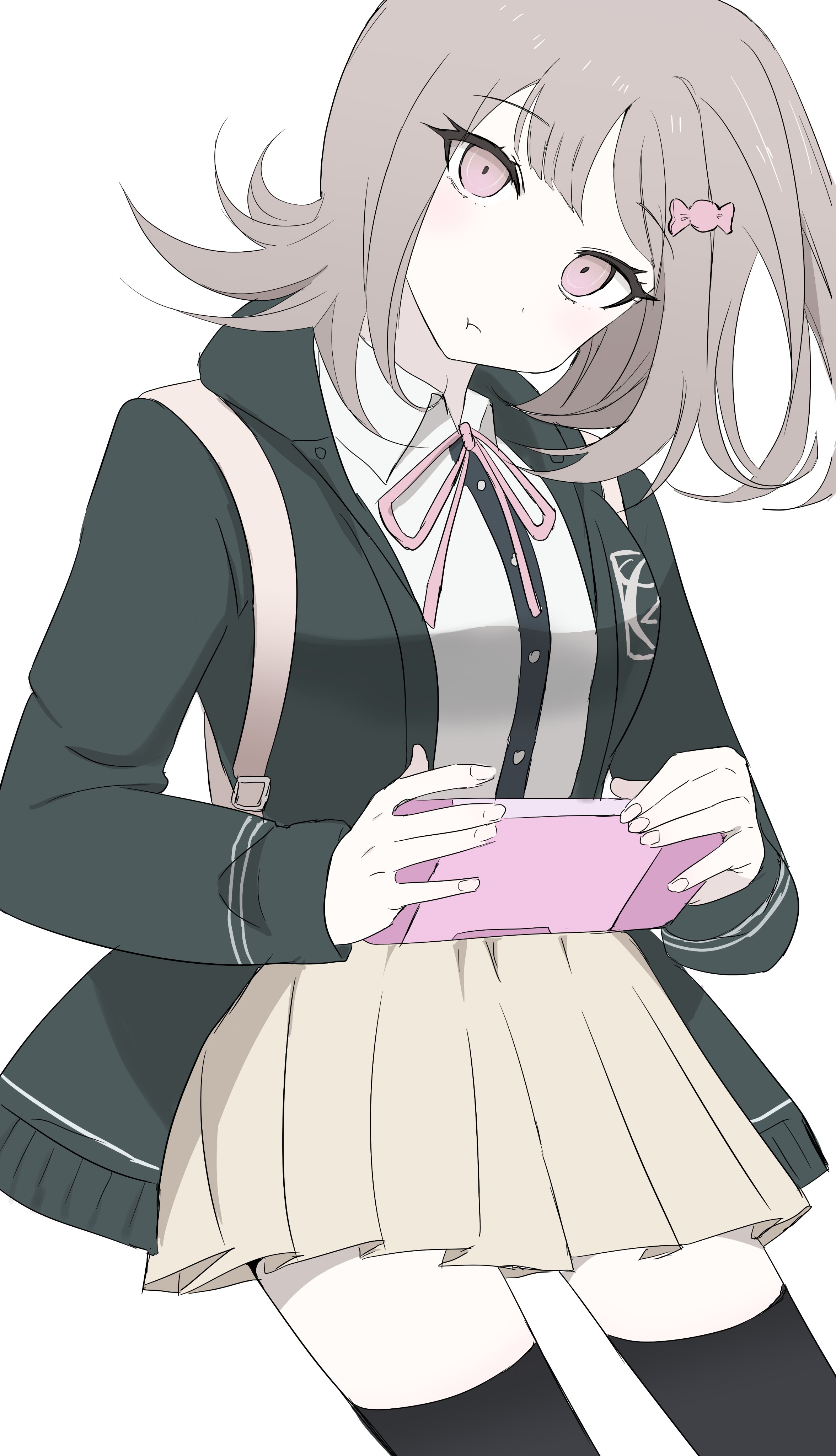 The Big ImageBoard (TBIB) - 1girl absurdres alternate hair ornament black jacket black shirt ...