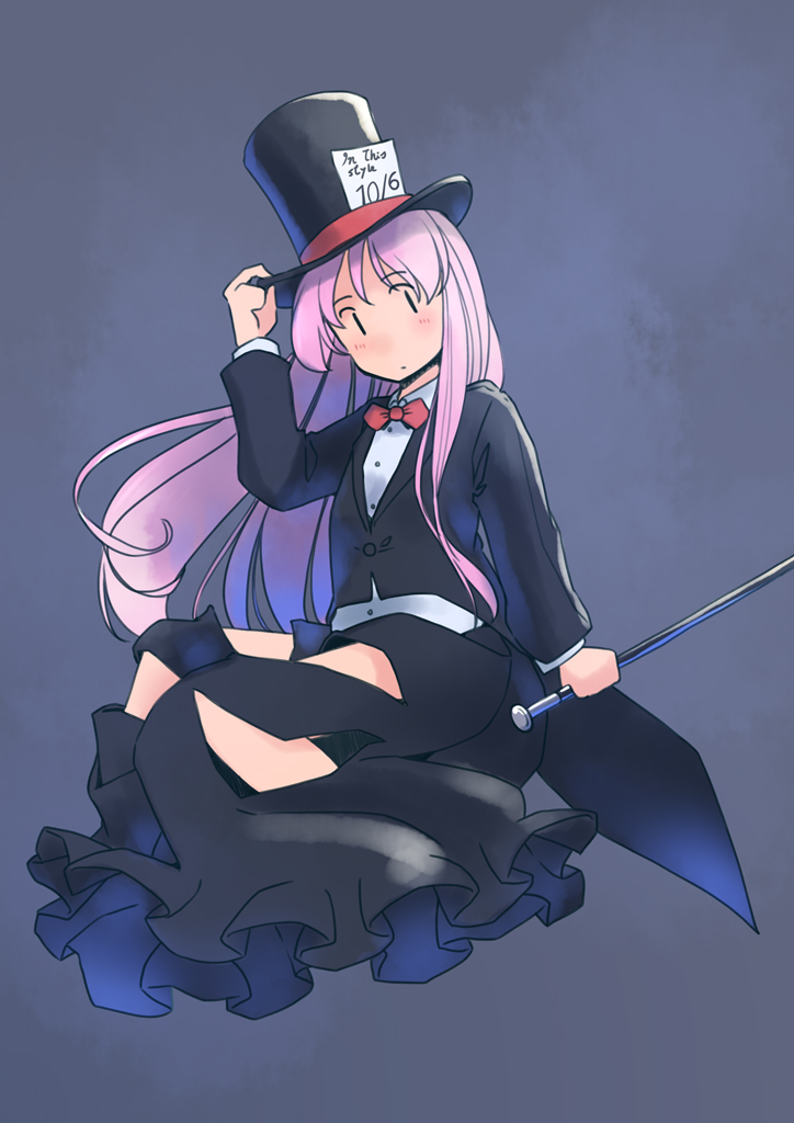 The Big ImageBoard (TBIB) - 1girl alternate costume black coat black hat black skirt blush bow ...