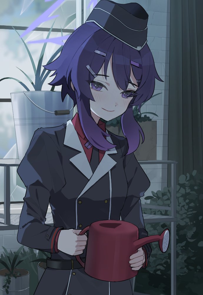 The Big ImageBoard (TBIB) - 1girl bangs black headwear black jacket black necktie blue archive ...