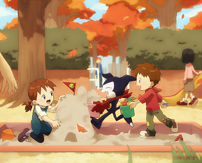 The Big ImageBoard (TBIB) - 1boy 1girl ai (digimon tamers) autumn ...