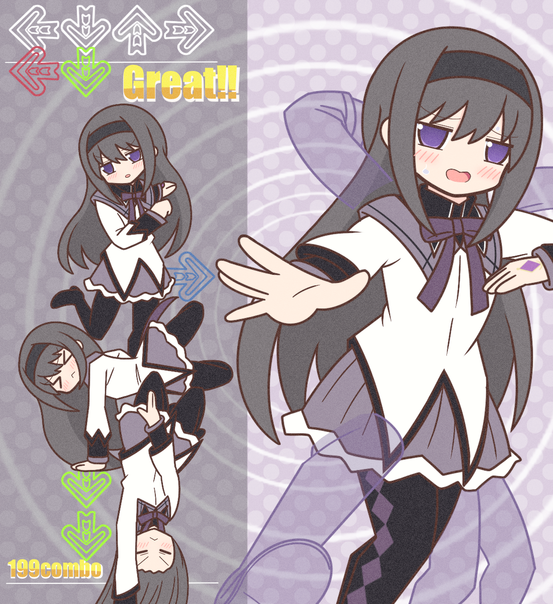 The Big Imageboard Tbib 1girl Akemi Homura Argyle Argyle Legwear