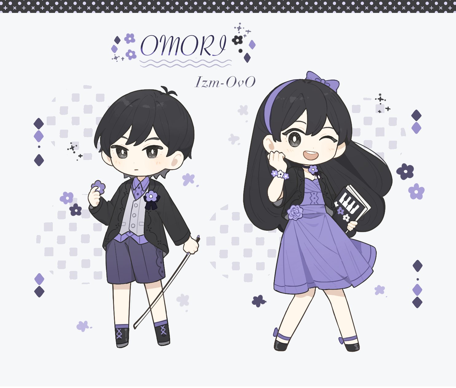 The Big ImageBoard (TBIB) - 1boy 1girl alternate costume artist name black eyes black hair bow ...