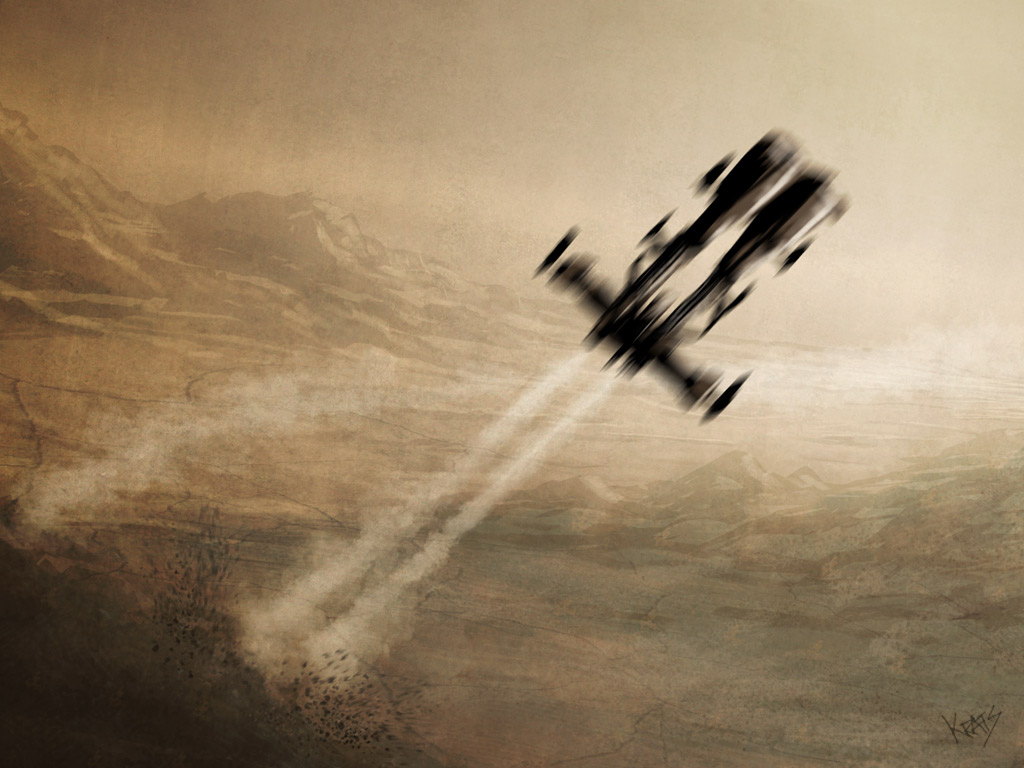 The Big ImageBoard (TBIB) - aircraft artist name brown sky brown theme ...