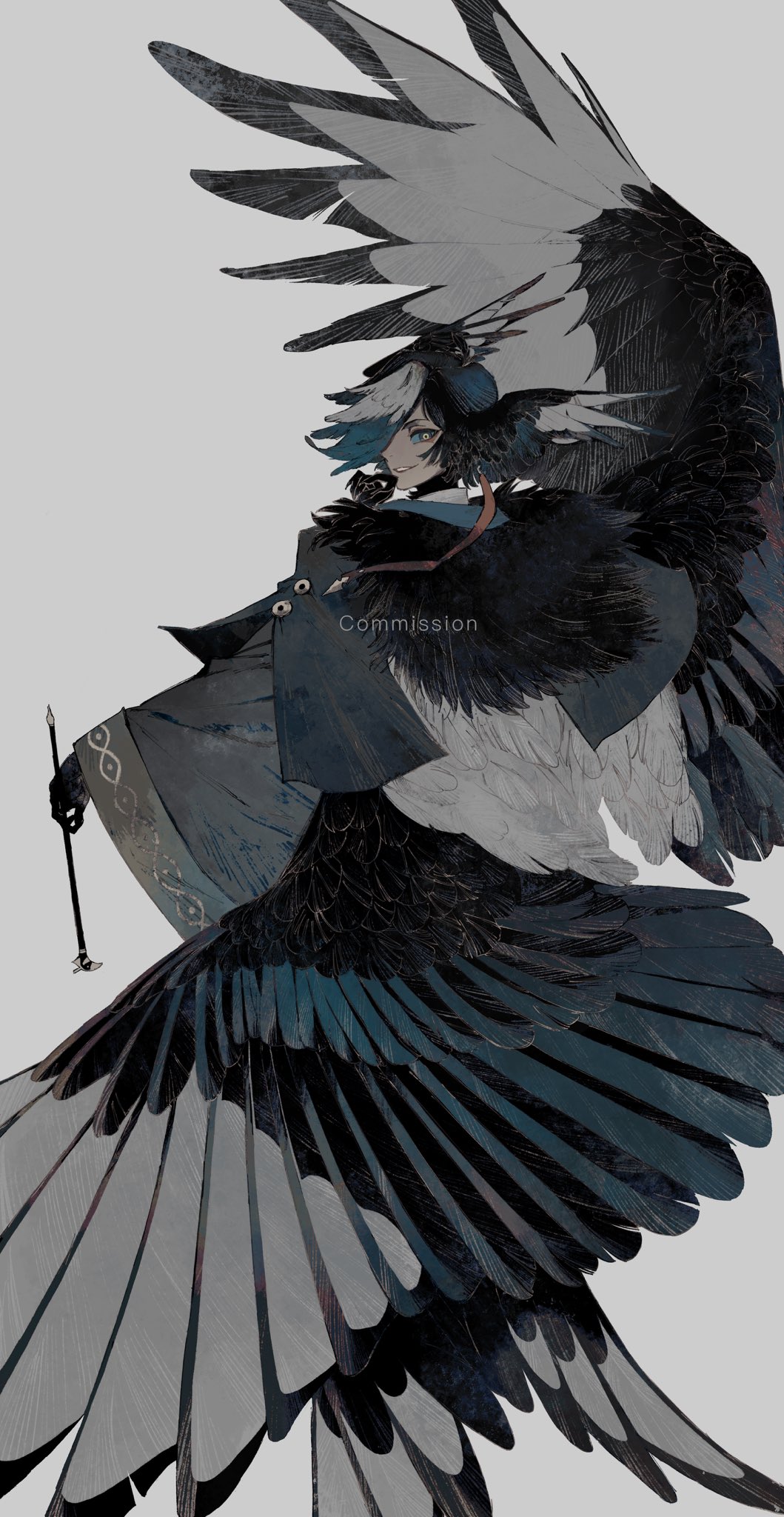 The Big ImageBoard (TBIB) - 1other androgynous bird tail bird wings ...