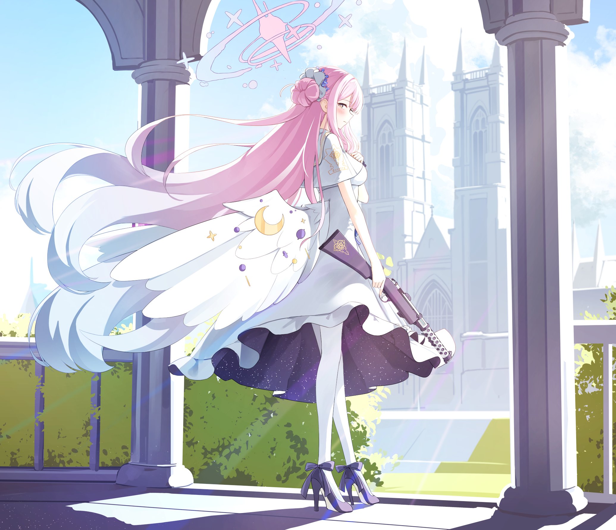 The Big Imageboard Tbib 1girl Angel Wings Armor Blue Archive Blue
