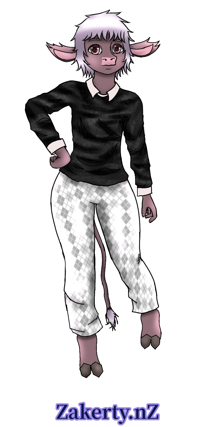 The Big ImageBoard (TBIB) - anthro awarz bovid bovine clothing girly hair hi res male mammal ...