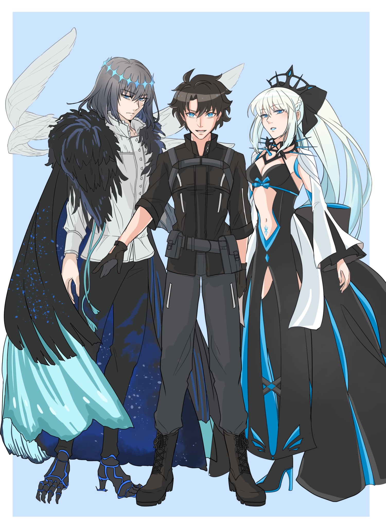 The Big ImageBoard (TBIB) - 1girl 2boys arthropod limbs bangs black ...