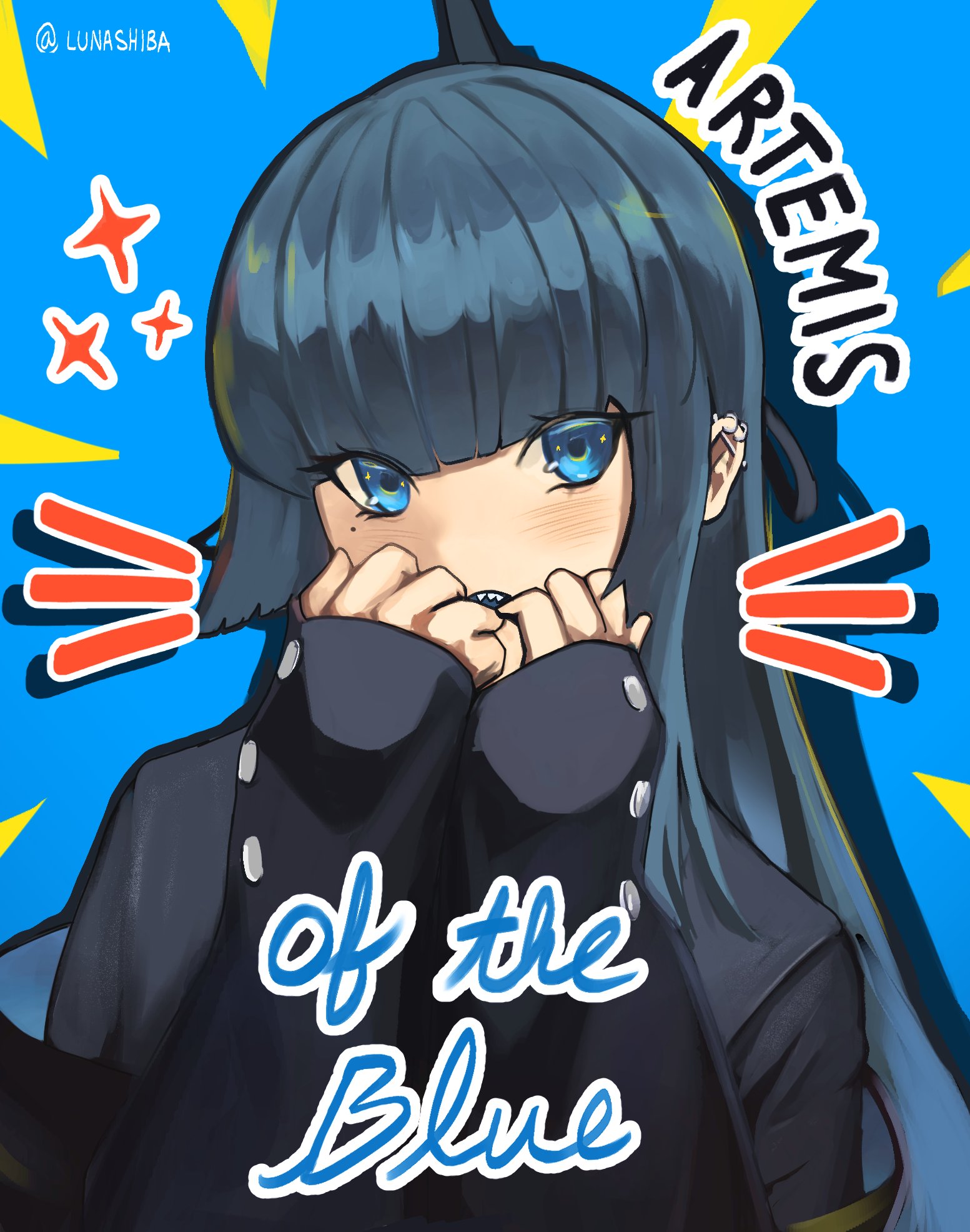 The Big ImageBoard (TBIB) - 1girl artemis of the blue artist name atelier live blue background ...