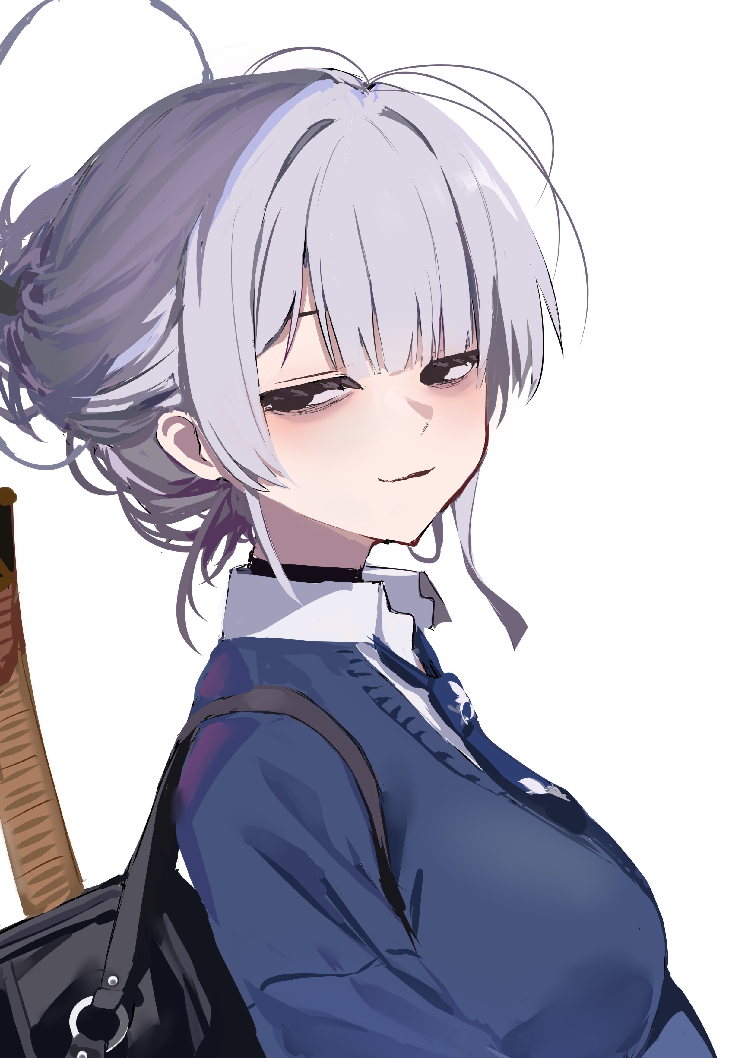 The Big ImageBoard (TBIB) - 1girl absurdres ayo rimaisu bag bags under eyes black choker black ...