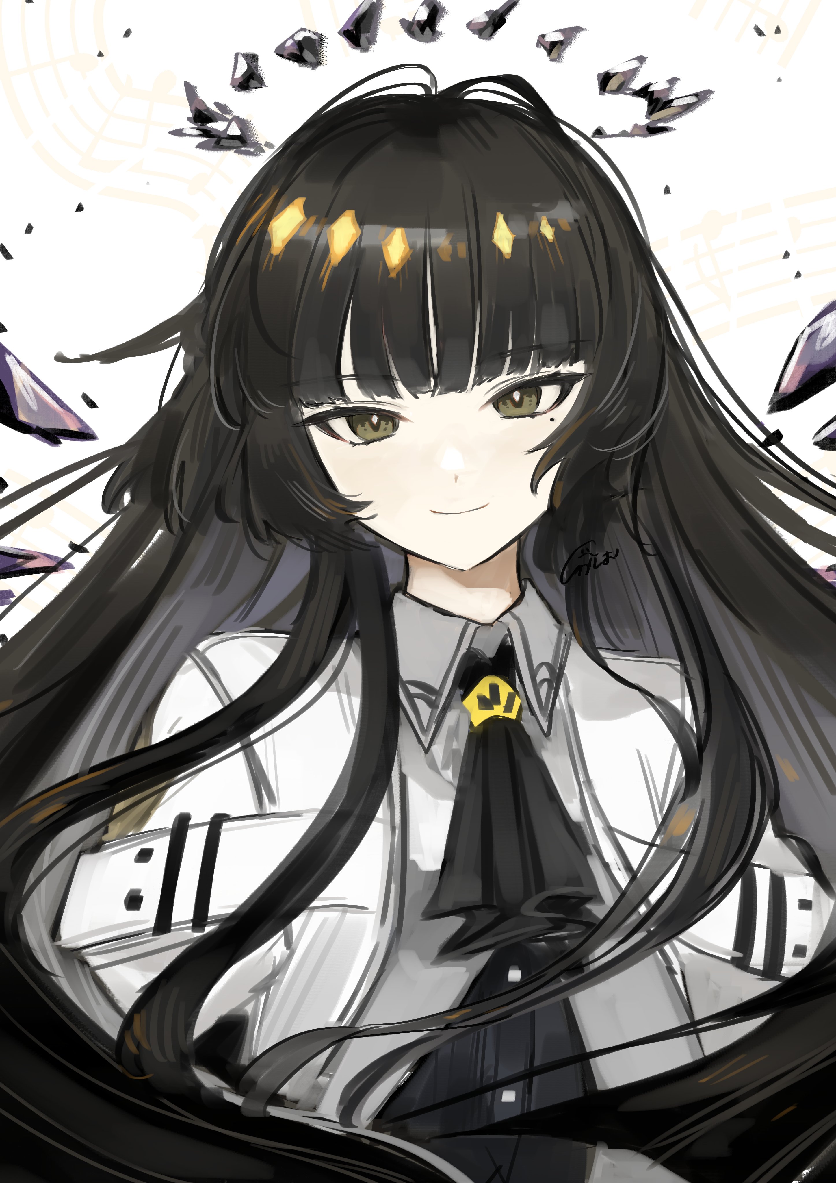 The Big ImageBoard (TBIB) - 1girl absurdres arknights ascot black ascot black halo blunt bangs ...