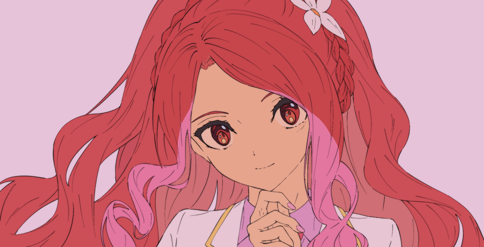 The Big ImageBoard (TBIB) - 1girl aikatsu! (series) aikatsu stars! braid brown eyes closed mouth ...